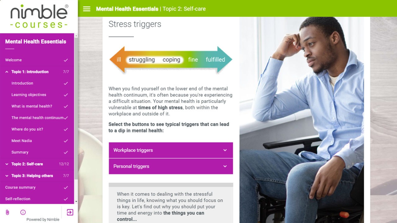 Mental Health Essentials - Nimble Elearning | Nimble Courses | Nimble LMS | Nimble Author