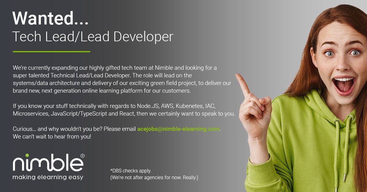 Jobs - Nimble Elearning | Nimble Courses | Nimble LMS | Nimble Author